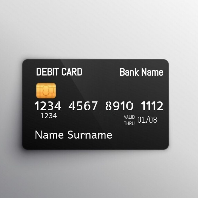 White Professional Atm Debit Card Instagram Post Template | PosterMyWall