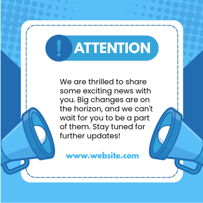Copy of White Professional Attention Important Announcement Instagram ...