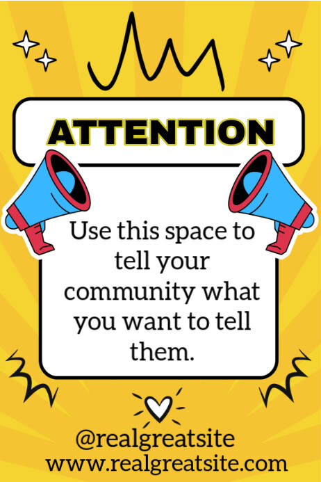 Copy of White Professional Attention Poster | PosterMyWall