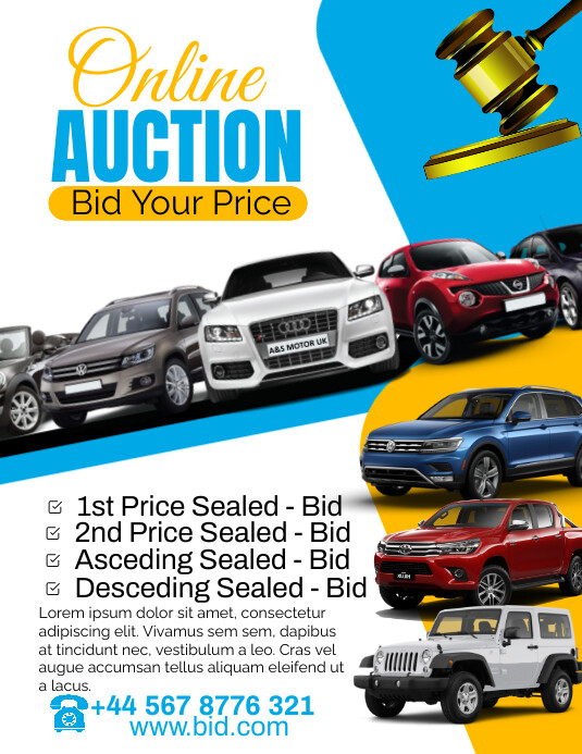 Copy of White Professional Auction Flyer (us Letter) | PosterMyWall