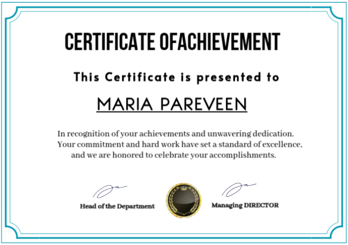 White Professional Award Achievement Certificate A2 Template | PosterMyWall