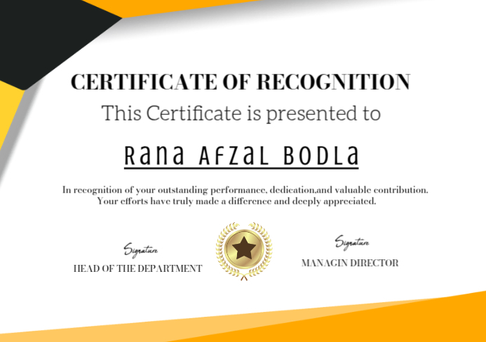 White Professional Award Achievement Certificate A5 Template | PosterMyWall