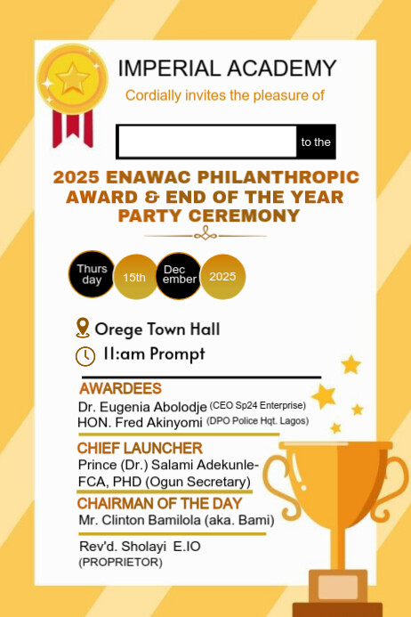 Copy of White Professional Award Ceremony Poster | PosterMyWall