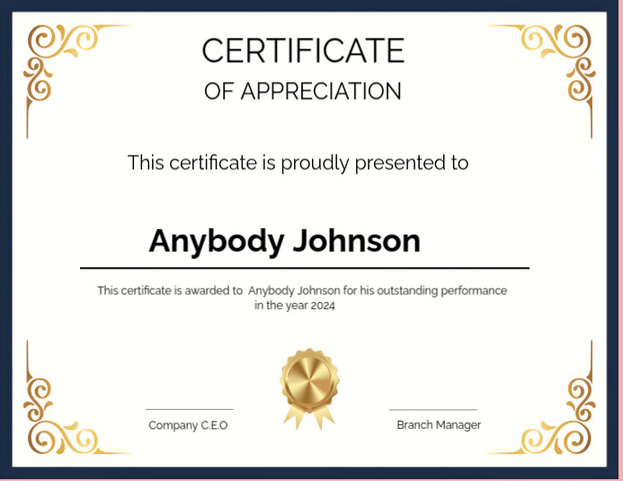 Copy of White Professional Award Certificate Flyer (us Letter) | PosterMyWall