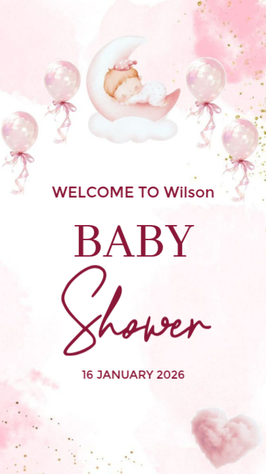 White Professional Baby Shower Invitation Instagram Story Template ...