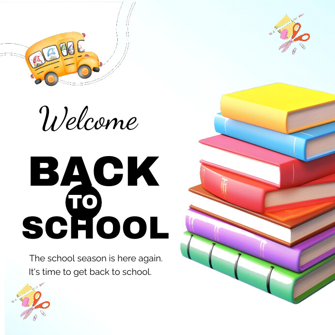 White Professional Back To School Instagram Template | PosterMyWall