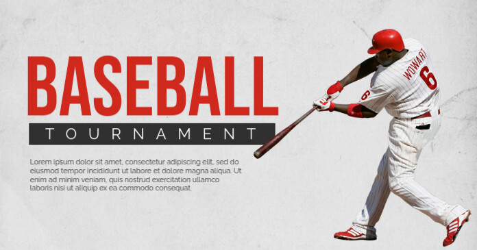 Copy of White Professional Baseball Gameday Facebook Shared Image ...