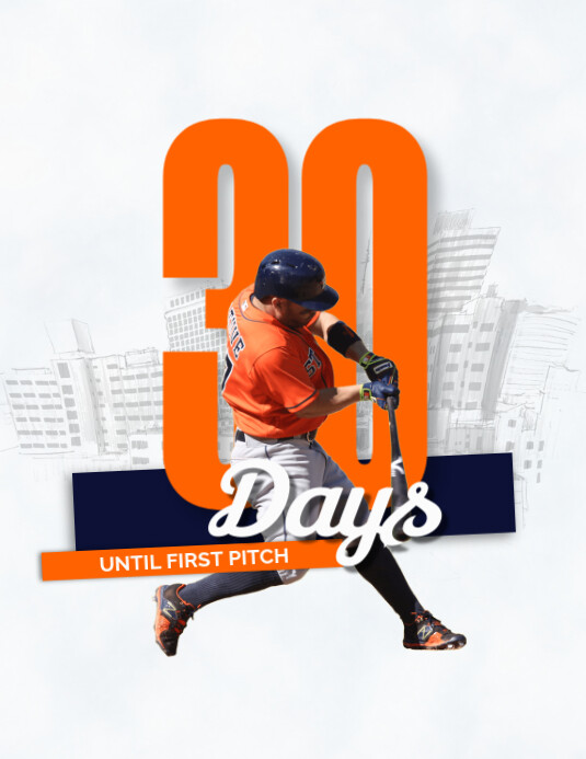 White Professional Baseball Gameday Flyer (us Letter) Template ...