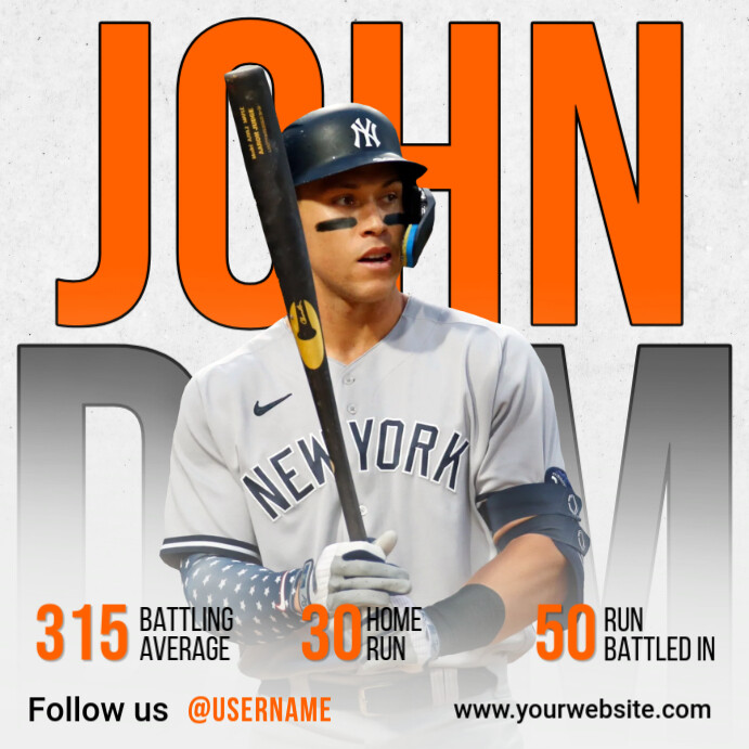 Copy of White Professional Baseball Instagram Post | PosterMyWall