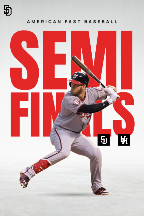 Baseball Semi-finals Posters Template | PosterMyWall