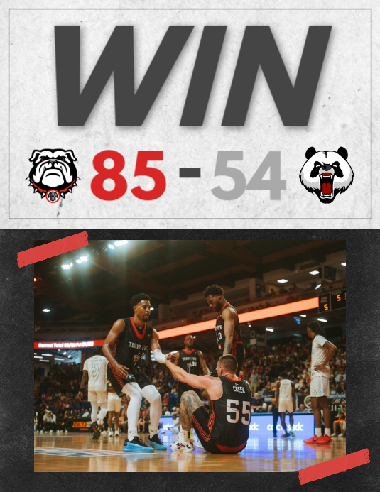 White Professional Basketball Final Score Flyer (us Letter) Template ...