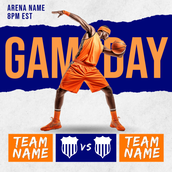 White Professional Basketball Instagram Post Template | PosterMyWall