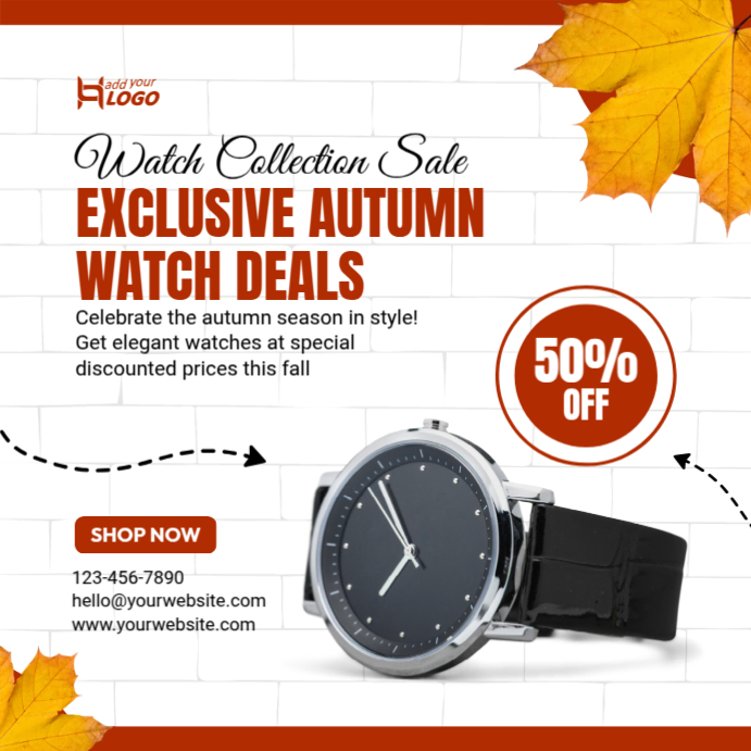 White Professional Best Watch Offers Instagram Post Template | PosterMyWall