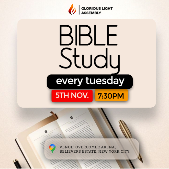 Plantilla de White Professional Bible Study Instagram Post | PosterMyWall