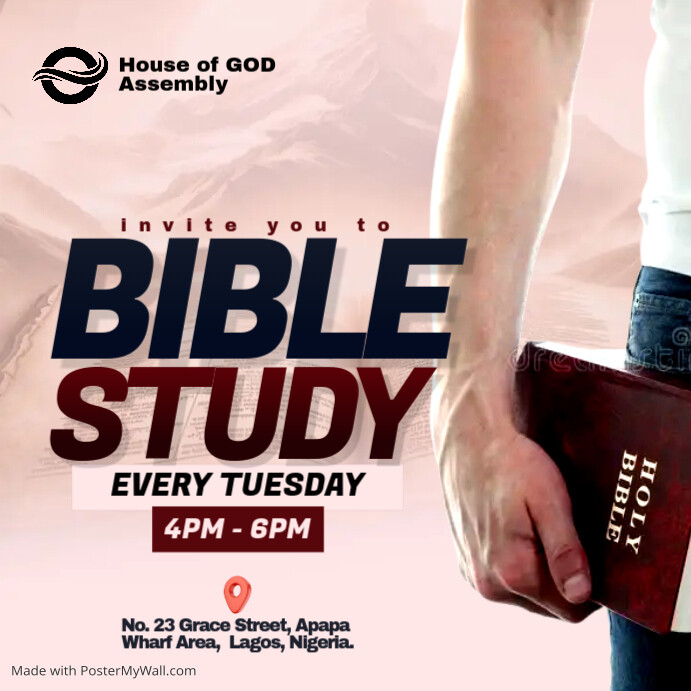 White Professional Bible Study Instagram Post Template | PosterMyWall