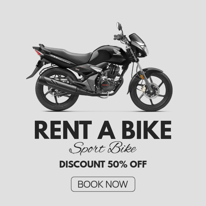 Copy of White Professional Bike Rental Instagram Post | PosterMyWall
