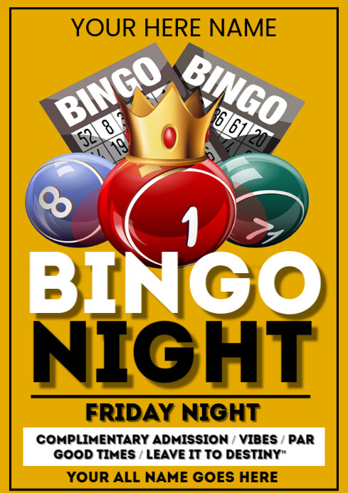 Copy of White Professional Bingo Night Event Poster Flyer A4 | PosterMyWall