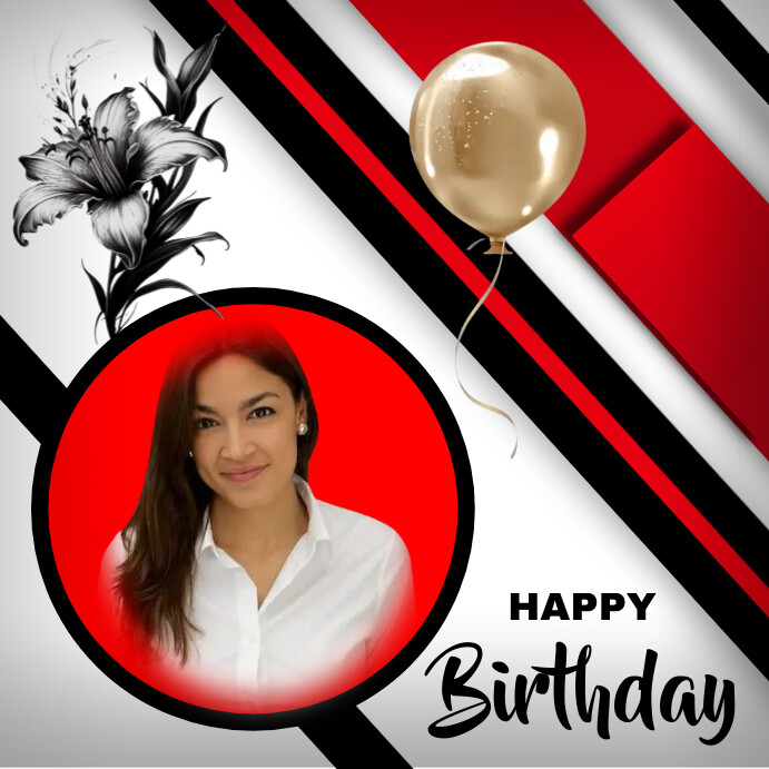 White Professional Birthday Design Square (1 Template | PosterMyWall