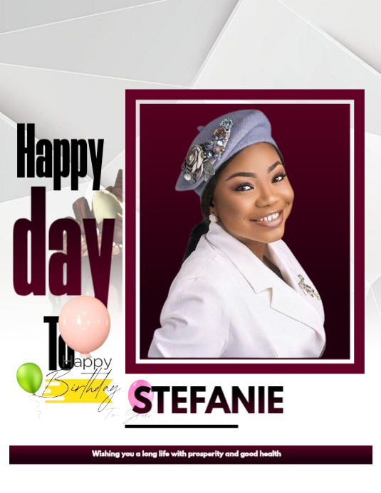 Plantilla de White Professional Birthday Flyer (us Letter) | PosterMyWall