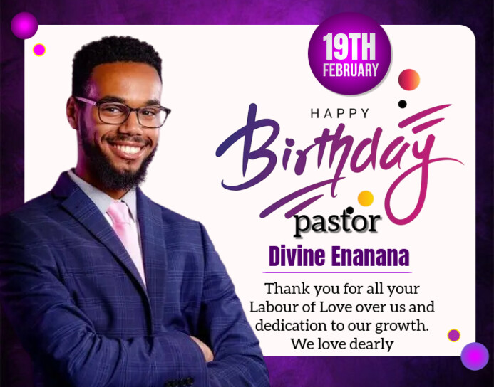 White Professional Birthday Poster/wallboard Template | PosterMyWall