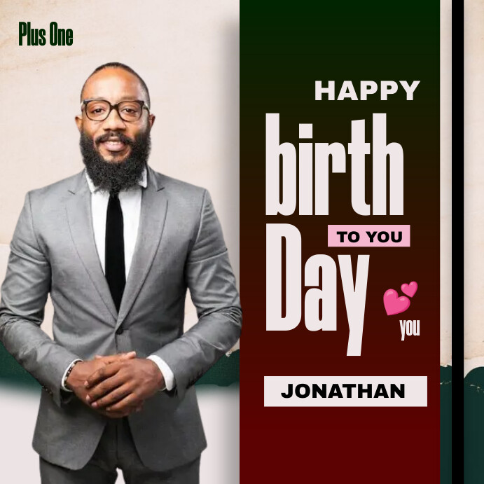 White Professional Birthday Template Square | PosterMyWall