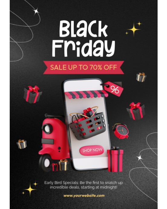 White Professional Black Friday Sale Instagram Portrait Template ...