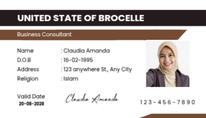 Plantilla de White Professional Black White And Brown Modern Permanent ...