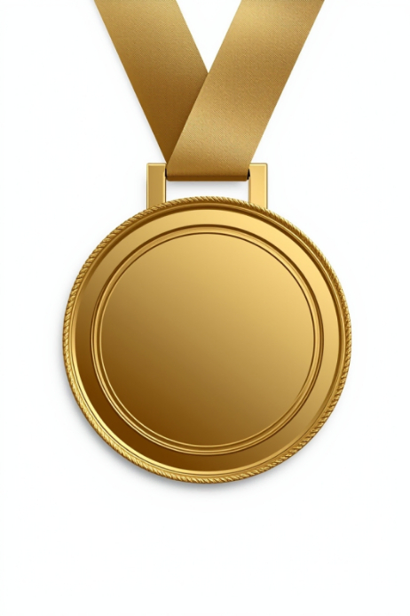 White Professional Blank Golden Medal Template Poster | PosterMyWall