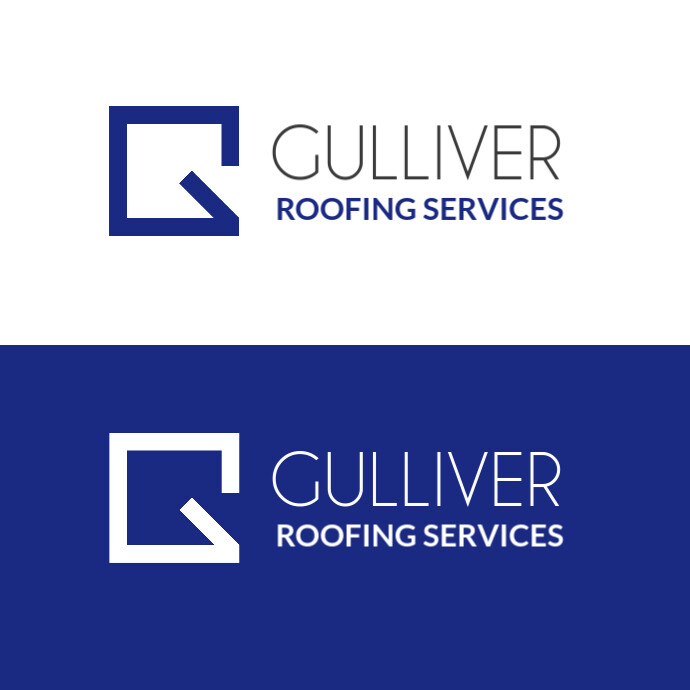 Plantilla de White Professional Blue And White Roofing Services Minimal ...