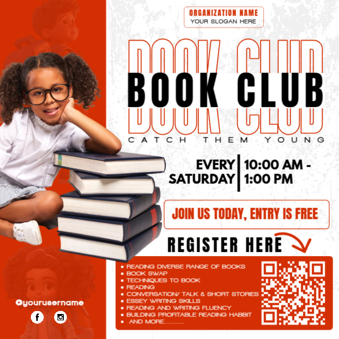 Copy of White Professional Book Club Instagram Post | PosterMyWall