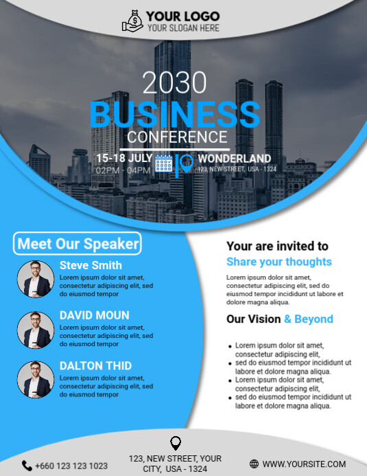 Copy of White Professional Buisness Conference Flyer (us Letter ...