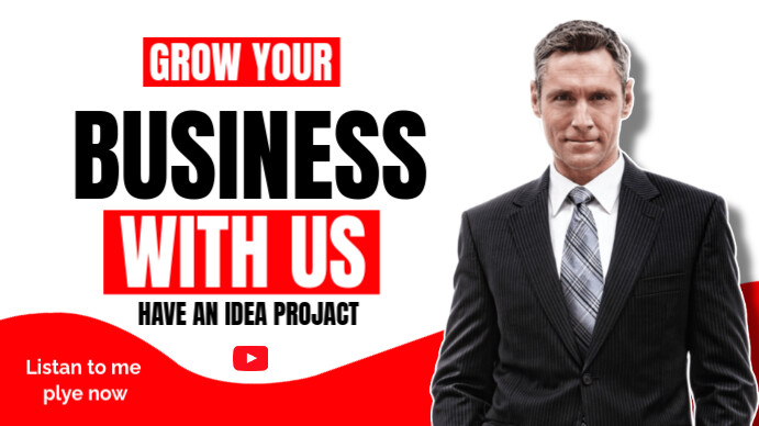 White Professional Buisness Consultint Youtube Thumbnail Template ...