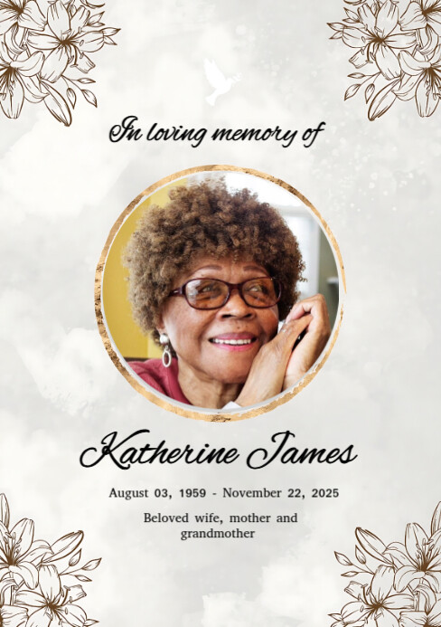 Copy of White Professional Burial Flyer A5 | PosterMyWall