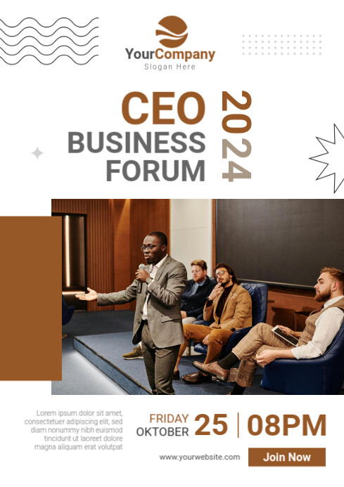 Copy of White Professional Business Event Poster Flyer A4 | PosterMyWall