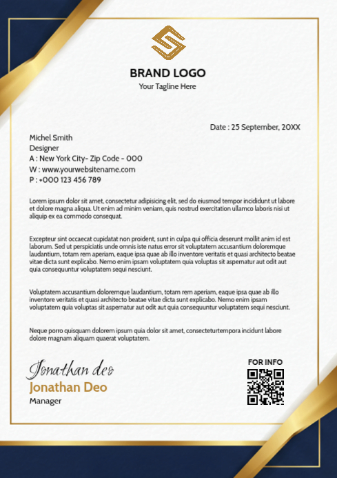 Letterhead Design Pamflette templaat | PosterMyWall