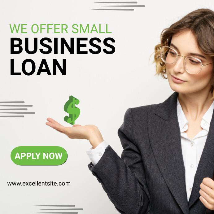 White Professional Business Loan Instagram Po Template | PosterMyWall