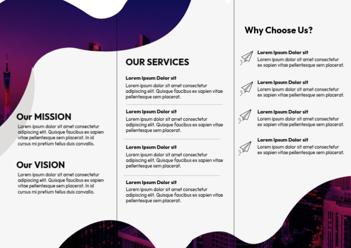White Professional Business Mission and Services A4 Template | PosterMyWall