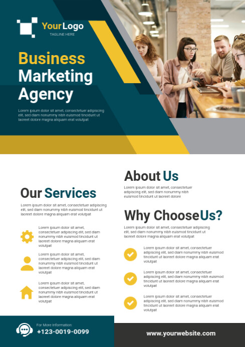 Copy of White Professional Business Services Poster Flyer Template A4 ...