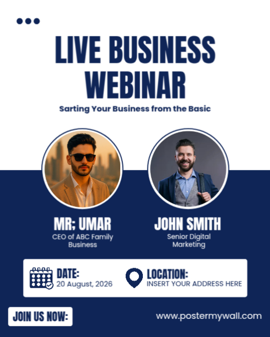 White Professional Business Webinar Invitation Instagram Portrait ...