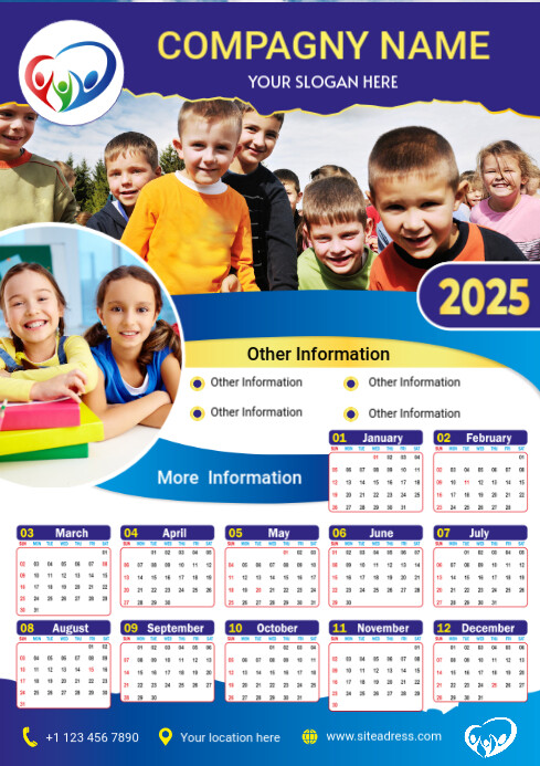 Copie de White Professional Calendar 2025 A2 | PosterMyWall