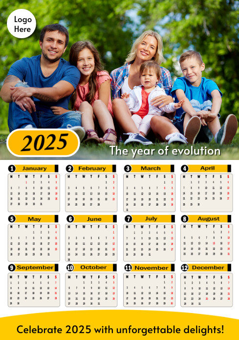 Copy of White Professional Calendar 2025 A3 | PosterMyWall