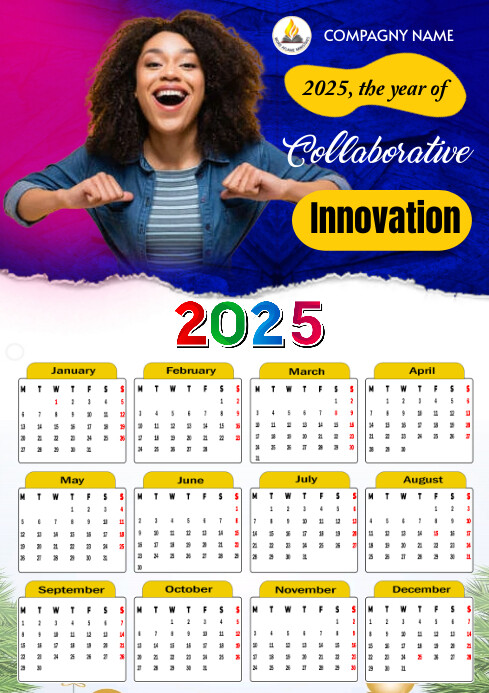 Copy of White Professional Calendar 2025 A3 | PosterMyWall