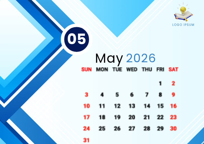 White Professional Calendar Desktop A4 Template | PosterMyWall