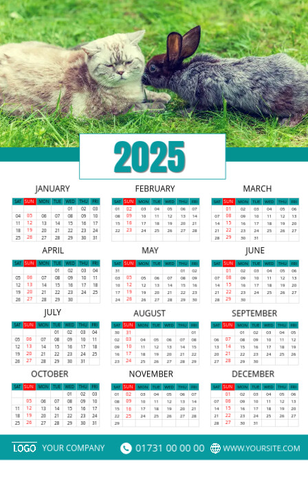 Copy of White Professional Calender Design 2025 Tabloid | PosterMyWall