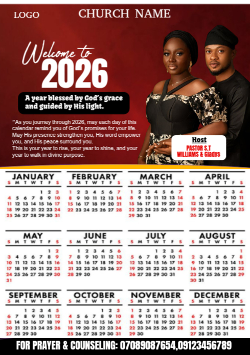 White Professional Calender Design Template A3 | PosterMyWall