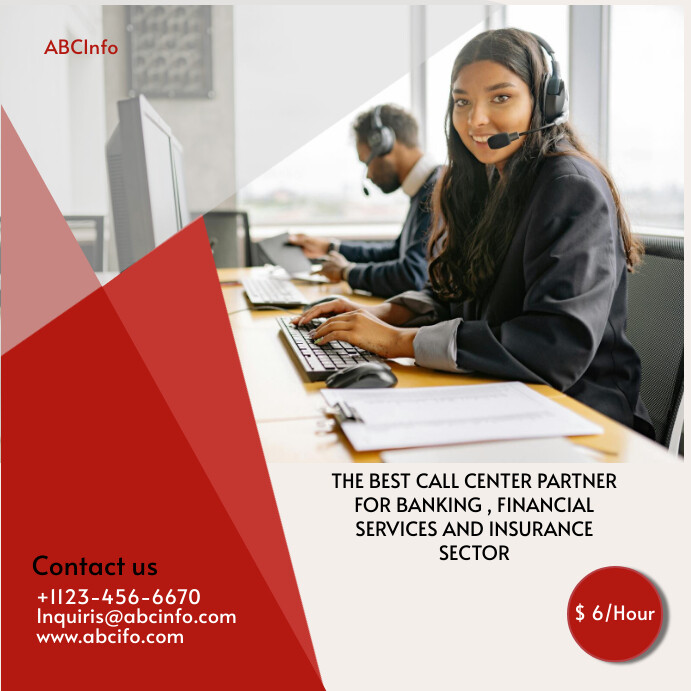 White Professional Call Center Instagram Post Template | PosterMyWall