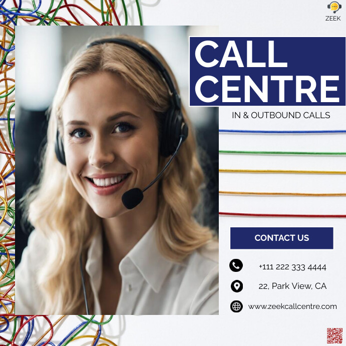 Plantilla de White Professional Call Centre Instagram Post | PosterMyWall