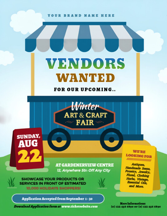 Copy of White Professional Call For Vendors Flyer Flyer (us Letter ...