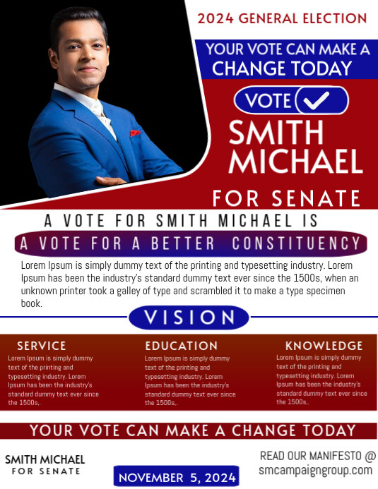 White Professional Campaign Poster Flyer (us Template | PosterMyWall