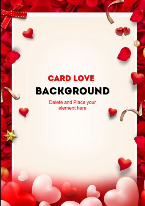 White Professional Card Love Background A5 Template | PosterMyWall
